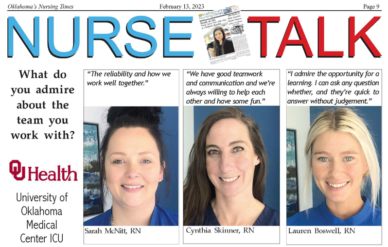 NURSE TALK: What do you admire about the team you work with? - Oklahoma ...