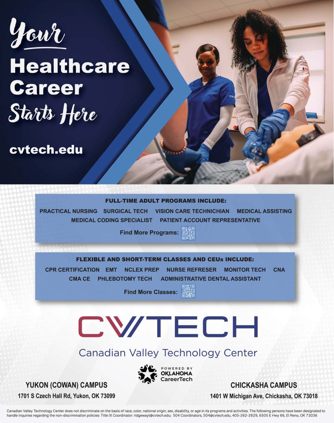 CVTECH - Affordable Health Care Education - Oklahoma's Nursing Times